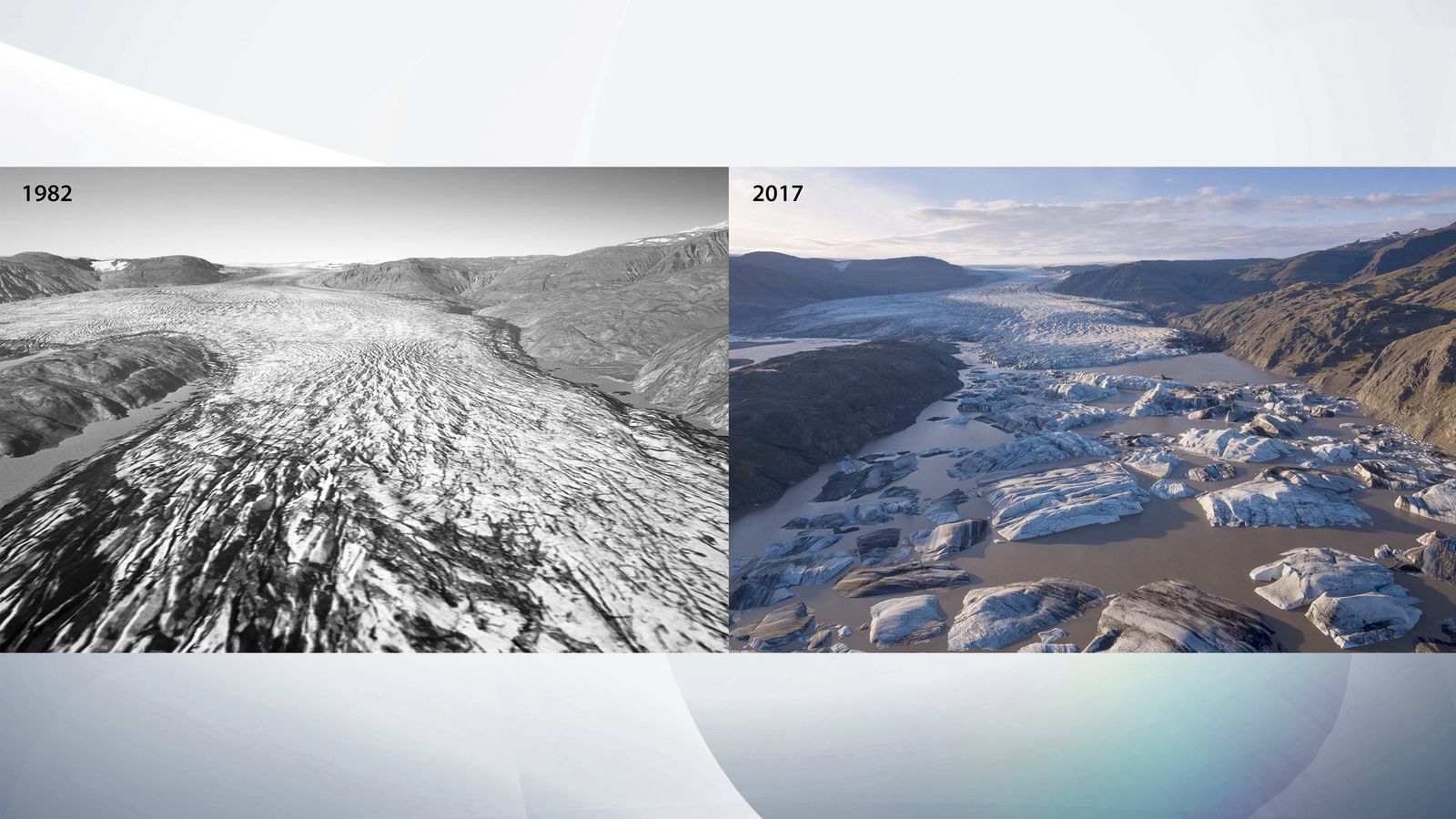 Iceland's disappearing glaciers revealed in new drone images | Sky News