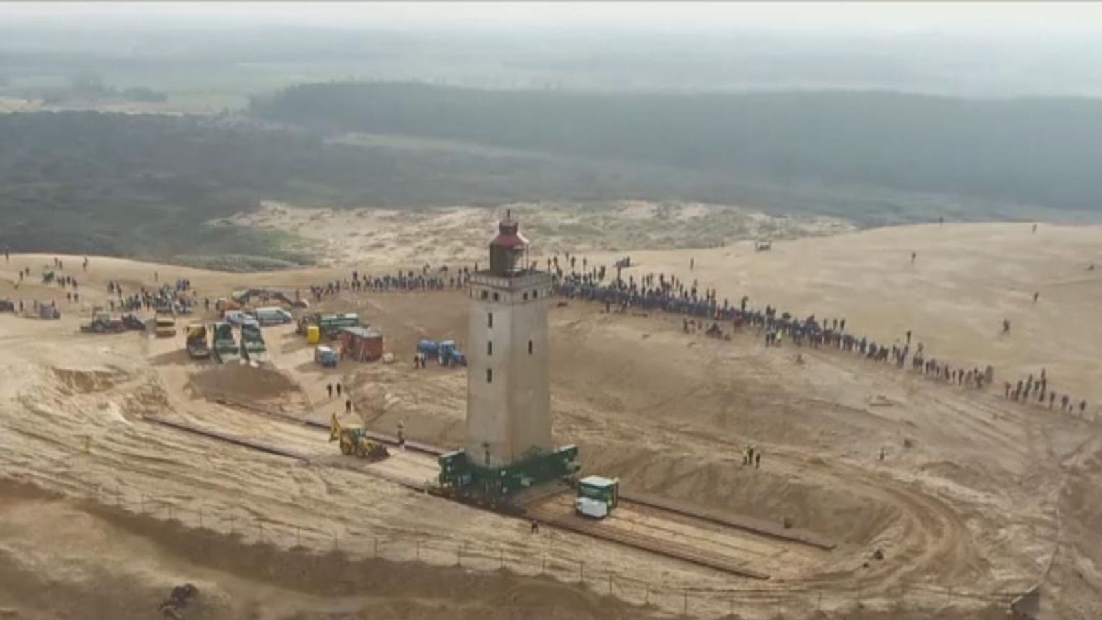 Whole lighthouse moved away from cliff edge in Denmark | Offbeat News ...