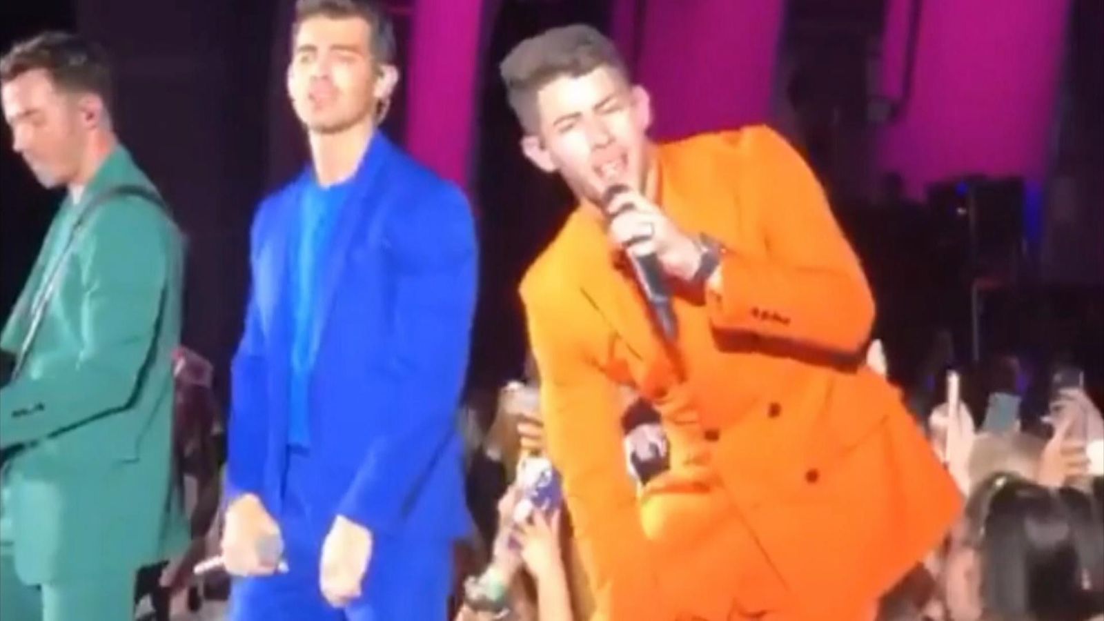 Nick Jonas Groped By Fan During Concert Ents And Arts News Sky News