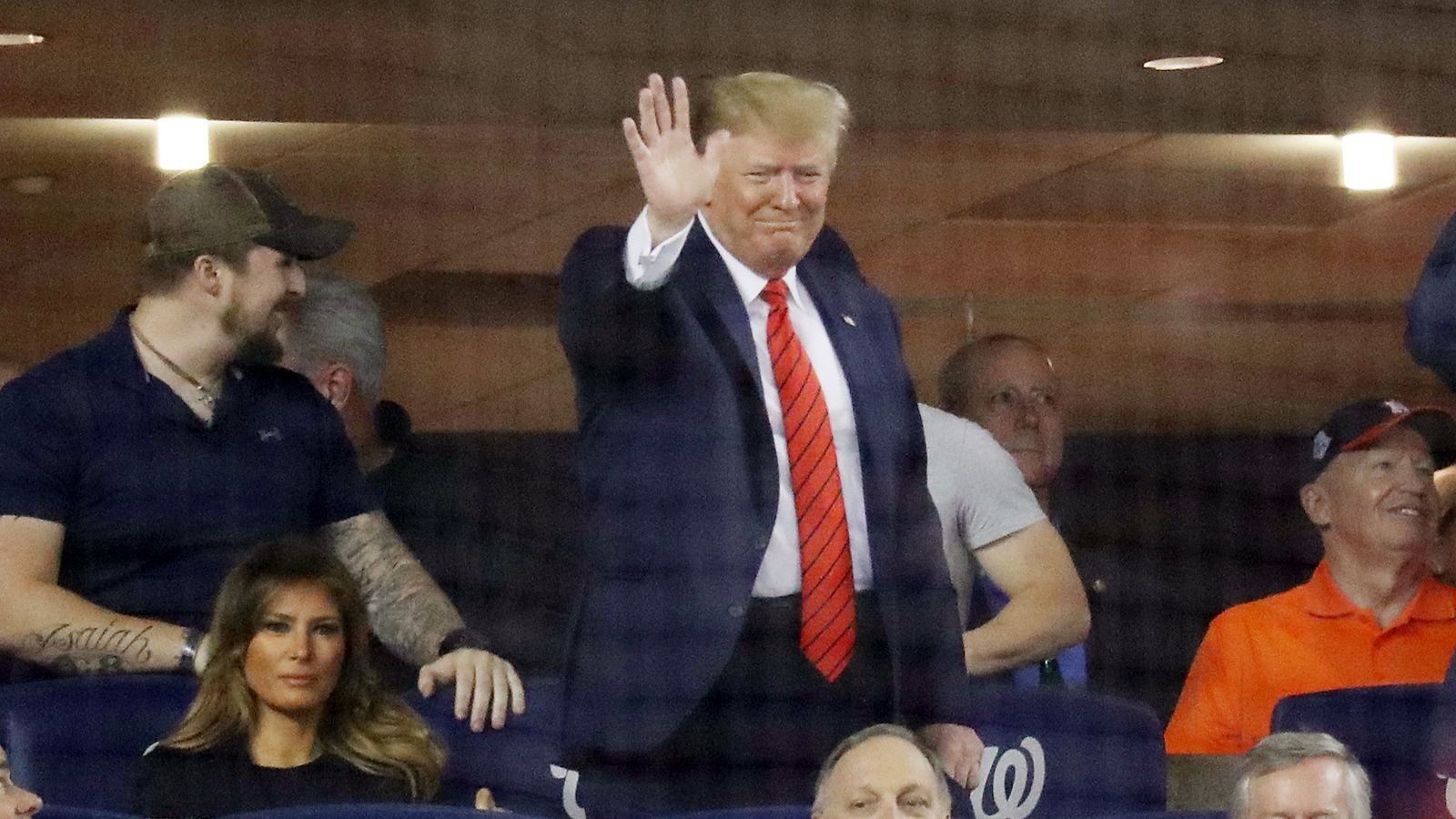 Baseball fans not happy to see Trump in crowd | US News | Sky News