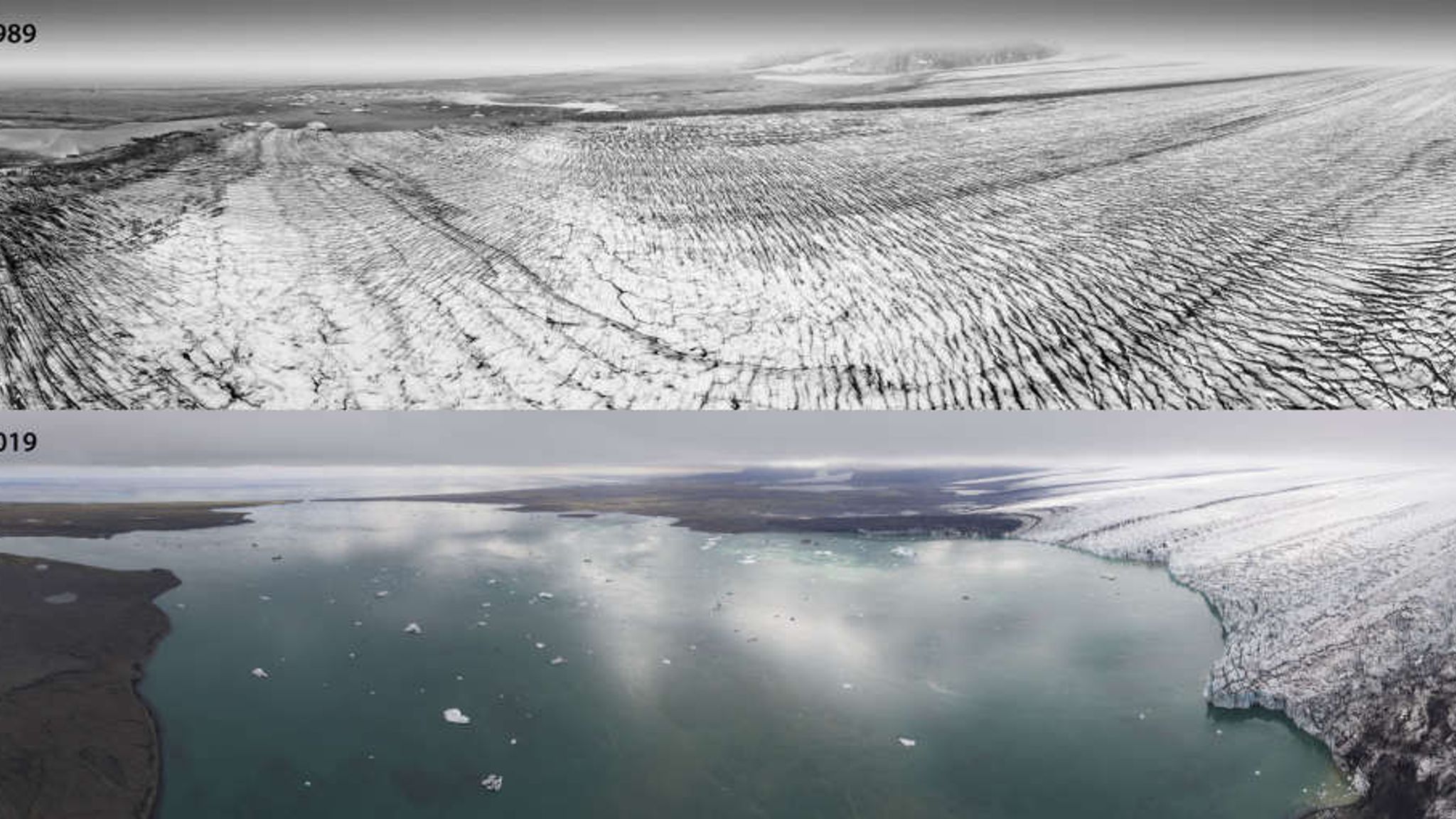 Iceland's disappearing glaciers revealed in new drone images | Sky News