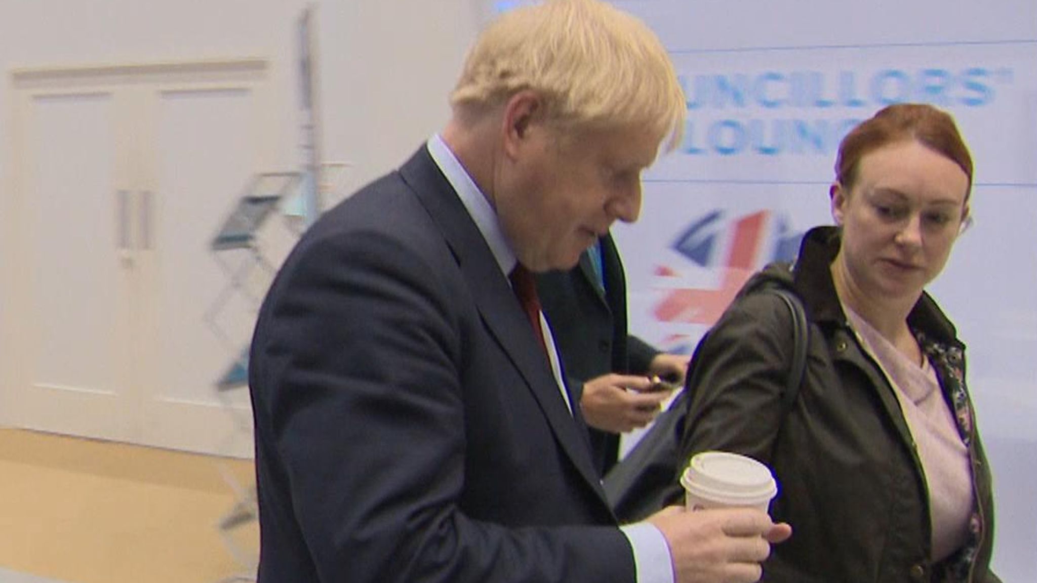 No Coffee For You Boris Johnson Has Disposable Cup Taken From Him By