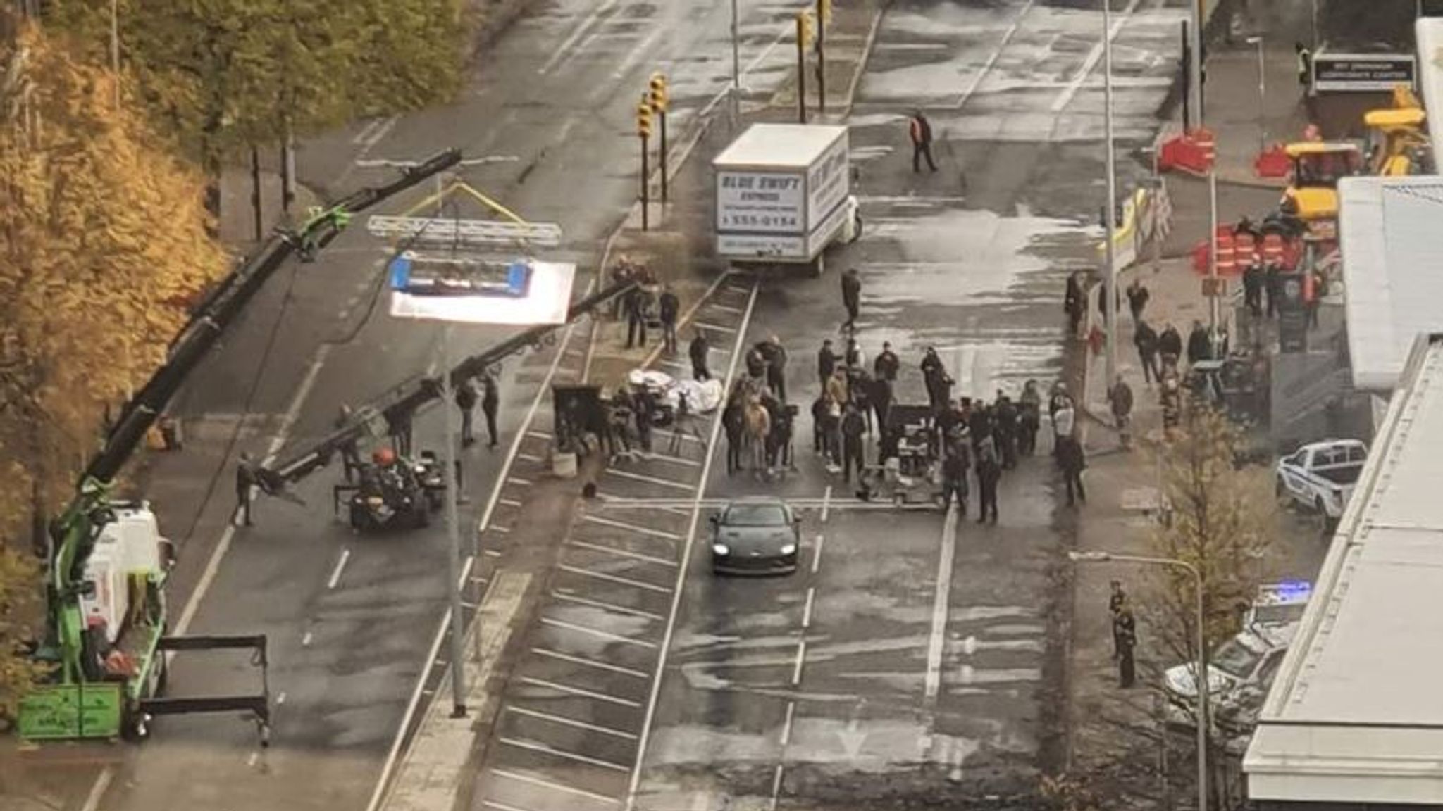 Traffic held up as film starring Mark Wahlberg shoots in Cardiff | UK ...