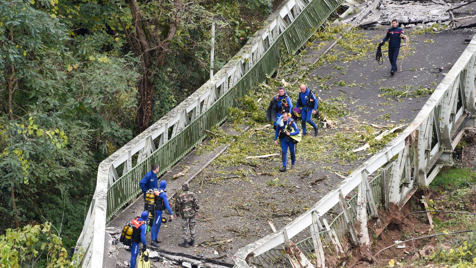 Girl, 15, dies after bridge collapses into river in France | World News ...