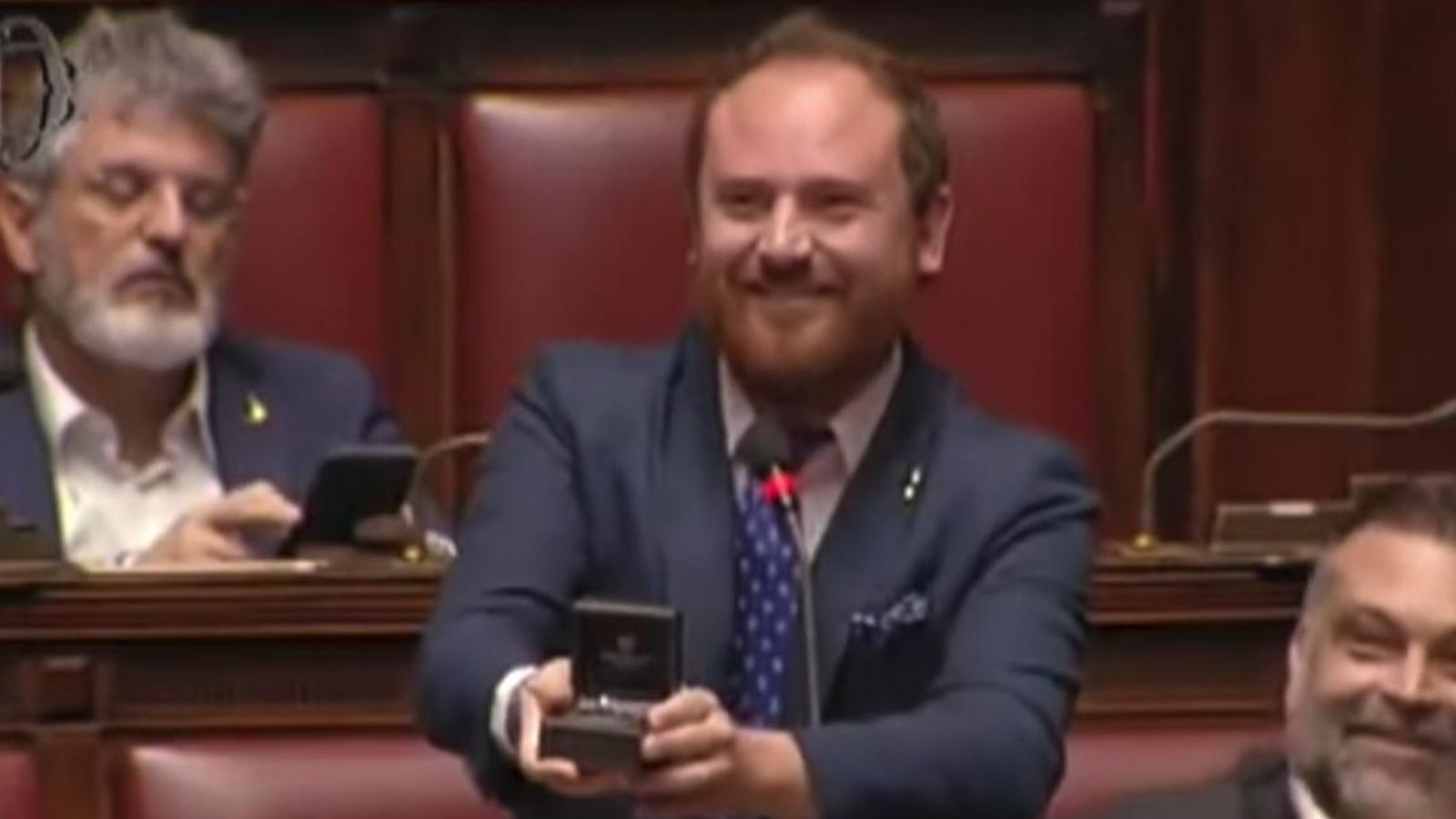 Italian politician proposes during parliamentary debate | World News ...