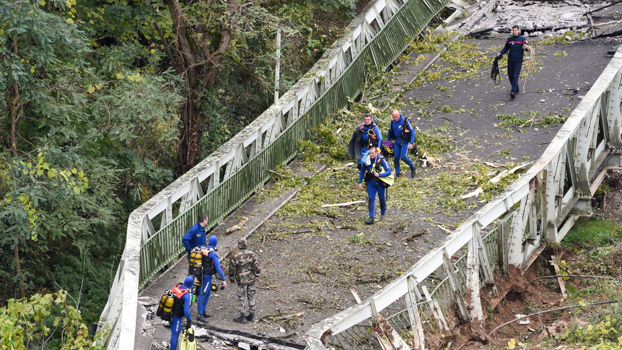 Girl, 15, dies after bridge collapses into river in France | World News ...