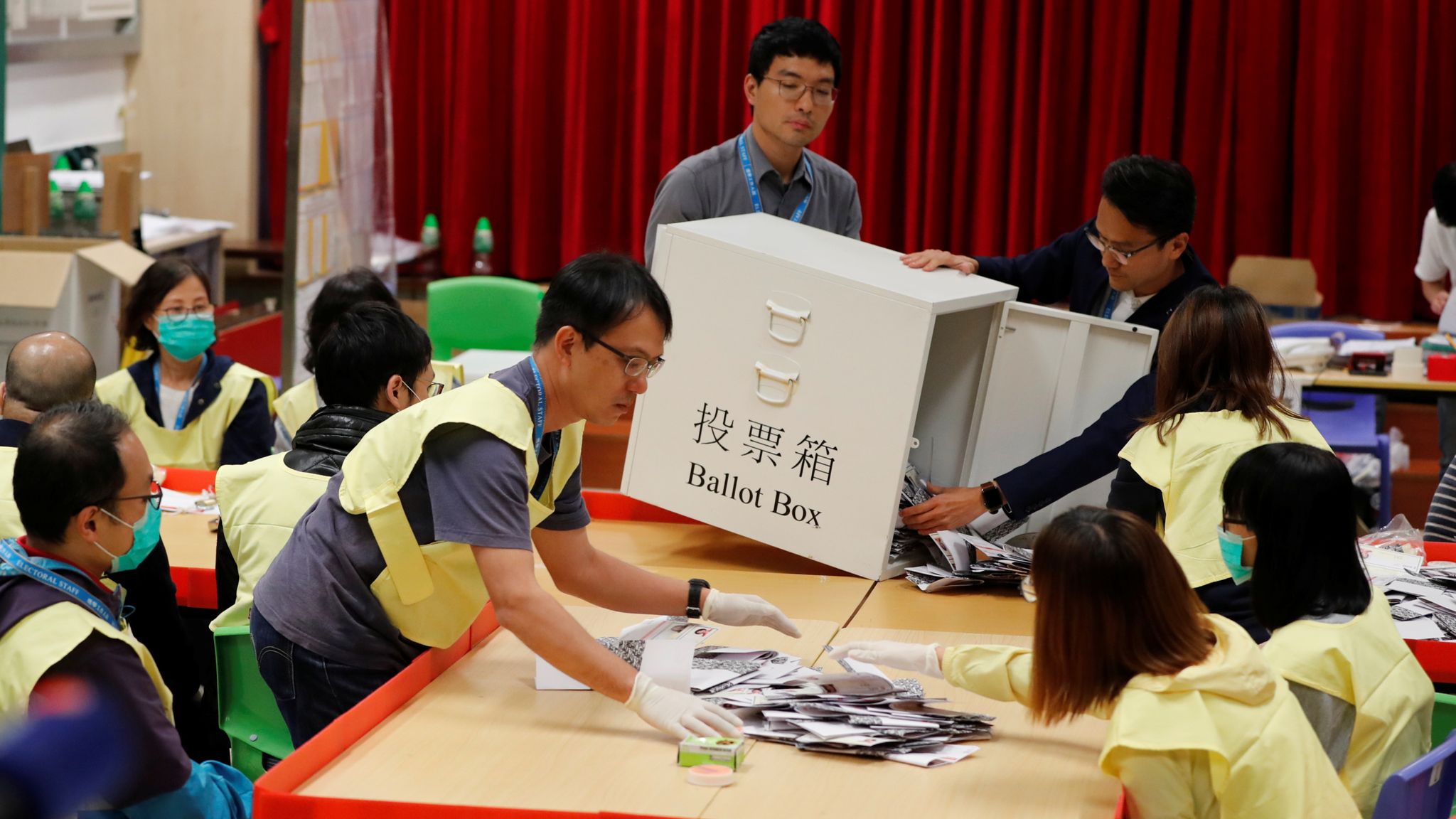 Hong Kong council elections: Pro-democracy candidates record huge ...