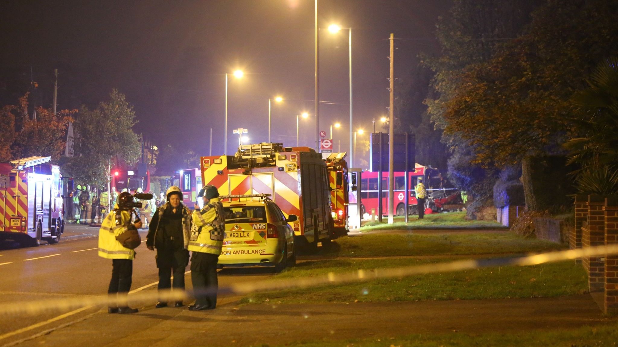 One dead, 15 injured after two buses collide in London | UK News | Sky News