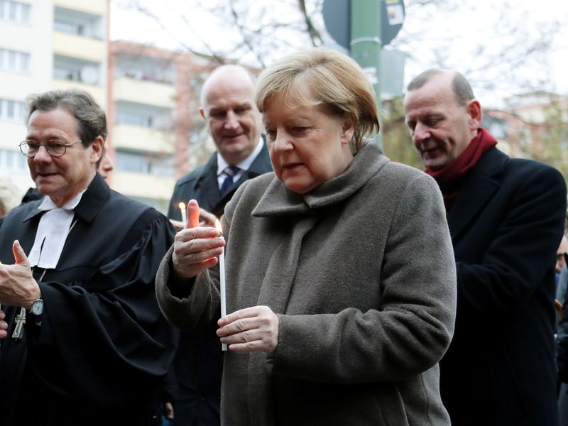 Merkel At The Wailing Wall