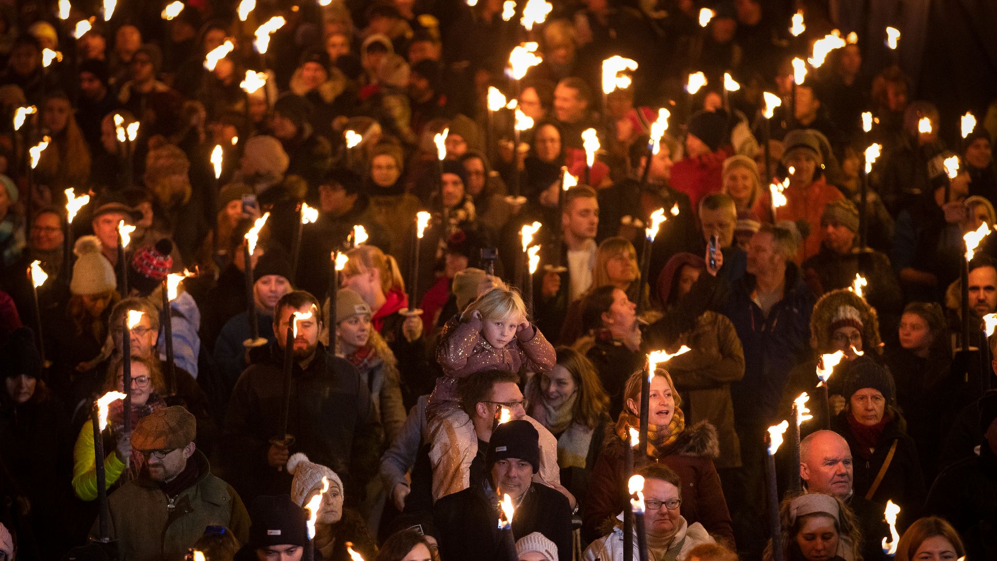 Hogmanay celebrations under way in Scotland with torchlight procession ...
