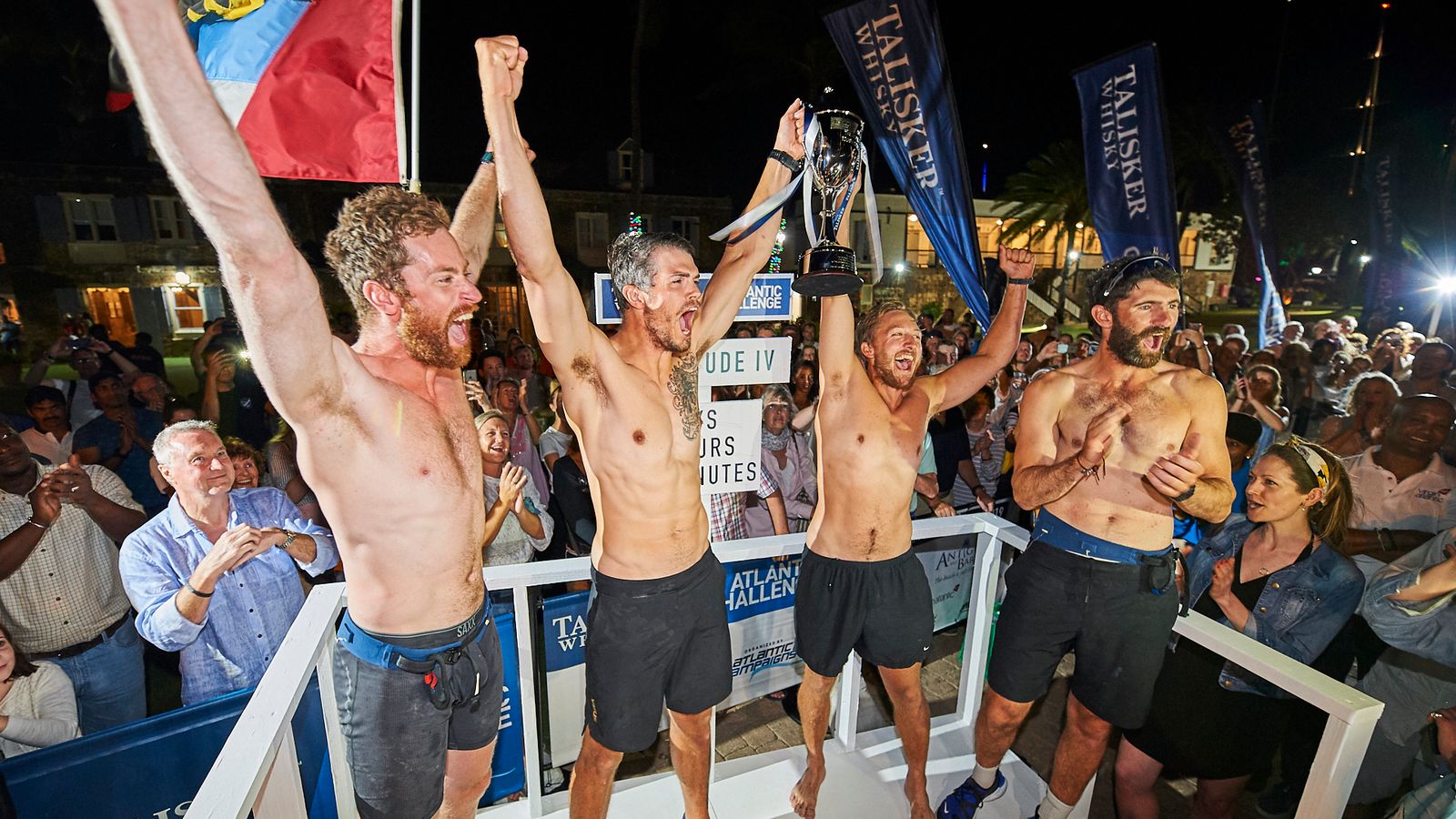 British friends battle giant waves to win 3,000-mile Atlantic rowing ...