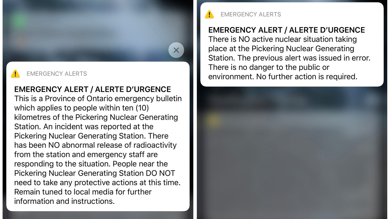 Ontario: Emergency nuclear alert sent to millions in error, officials ...