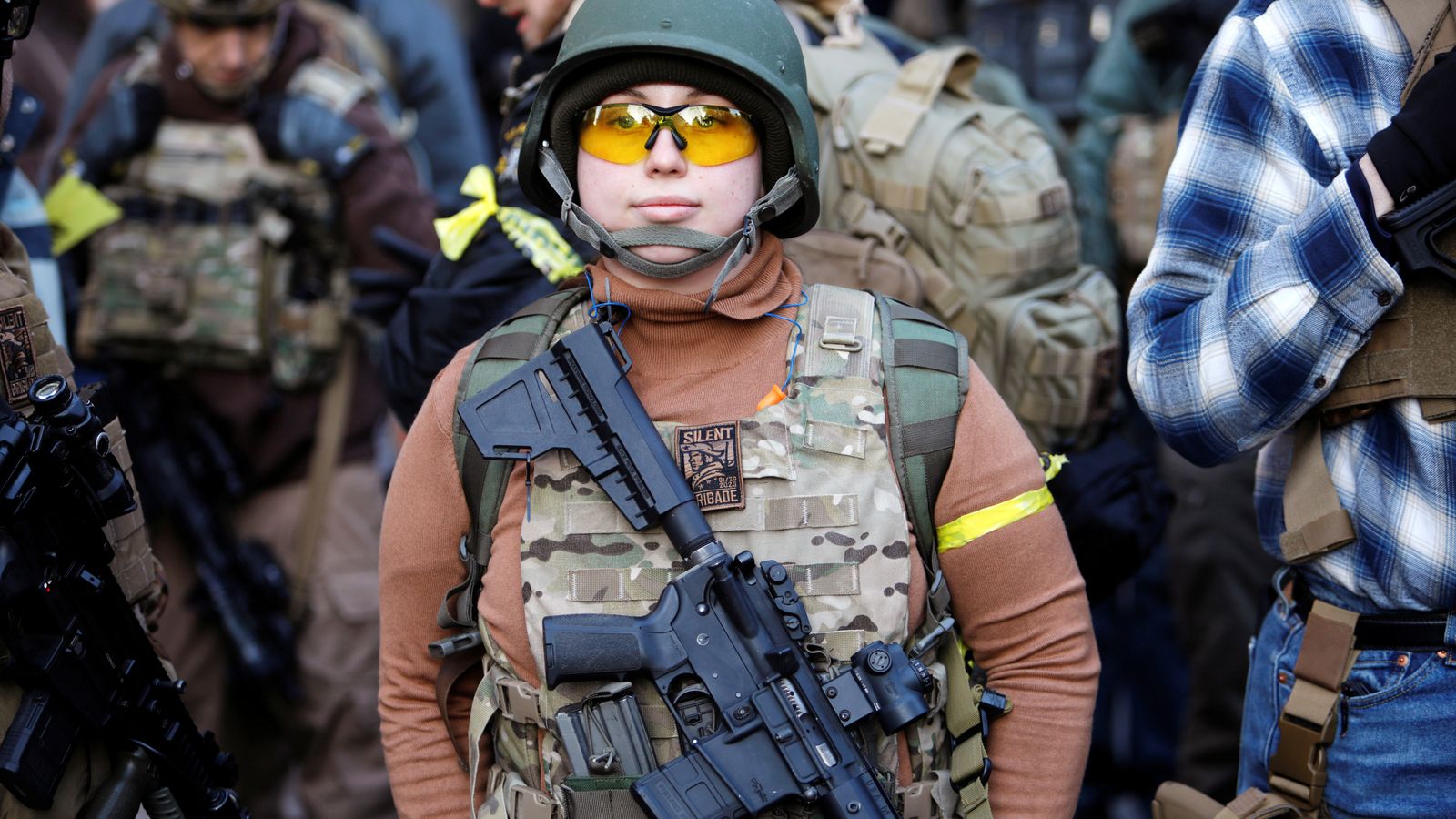 Virginia gun protest: Body armour and semi-automatics on show at ...