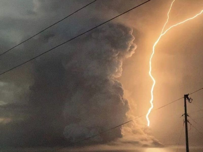 Lightning Storms Volcano