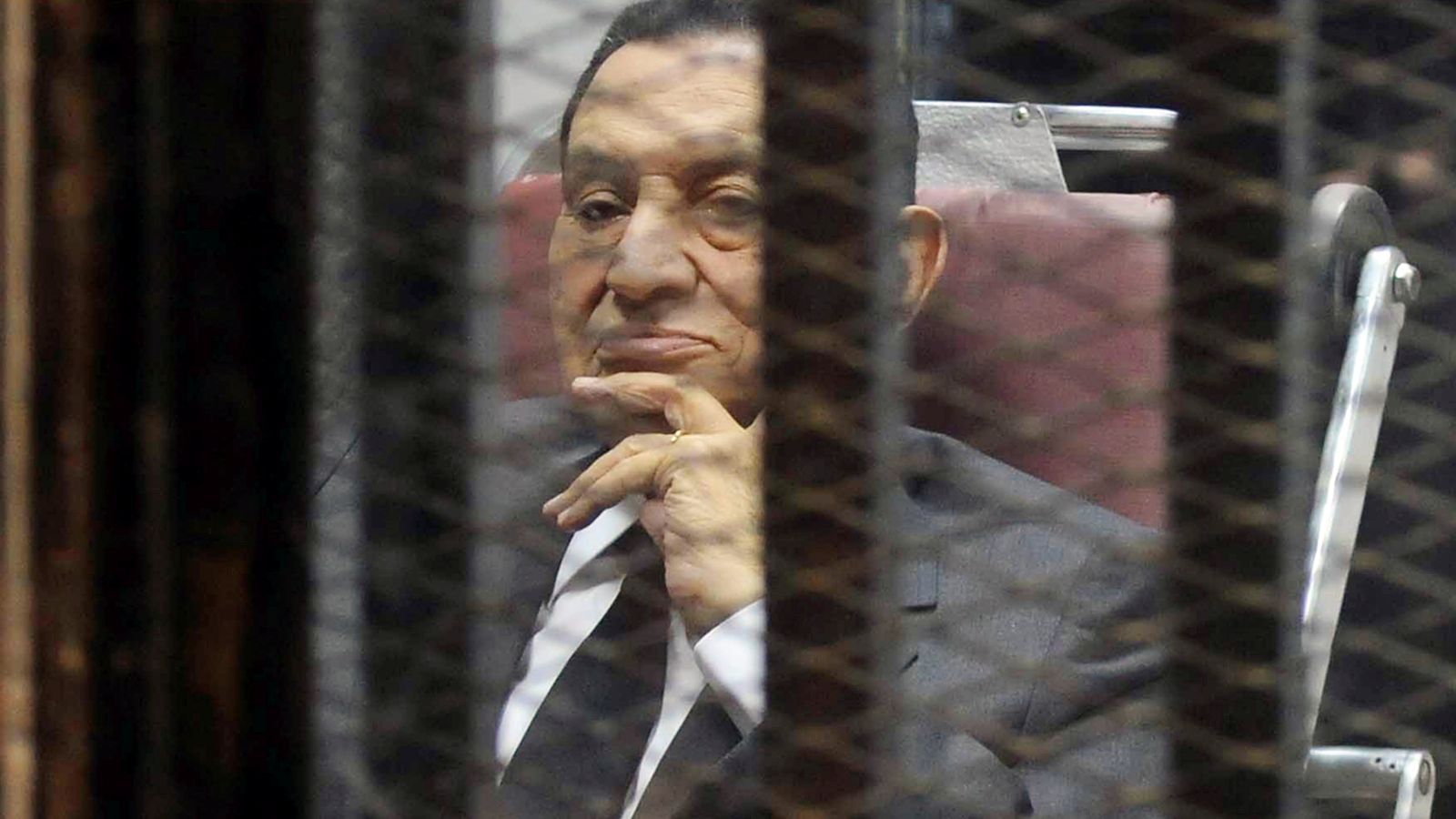 Former Egyptian president Hosni Mubarak, toppled in the 2011 revolution ...