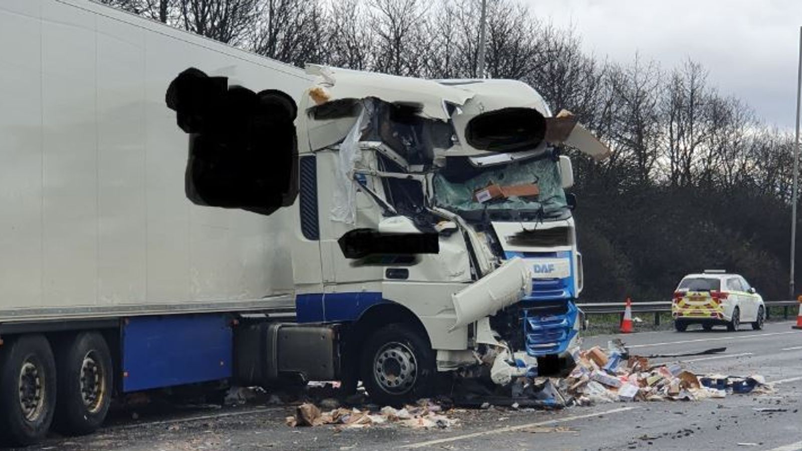 M6 reopens after crash involving two lorries causes major delays | UK News | Sky News