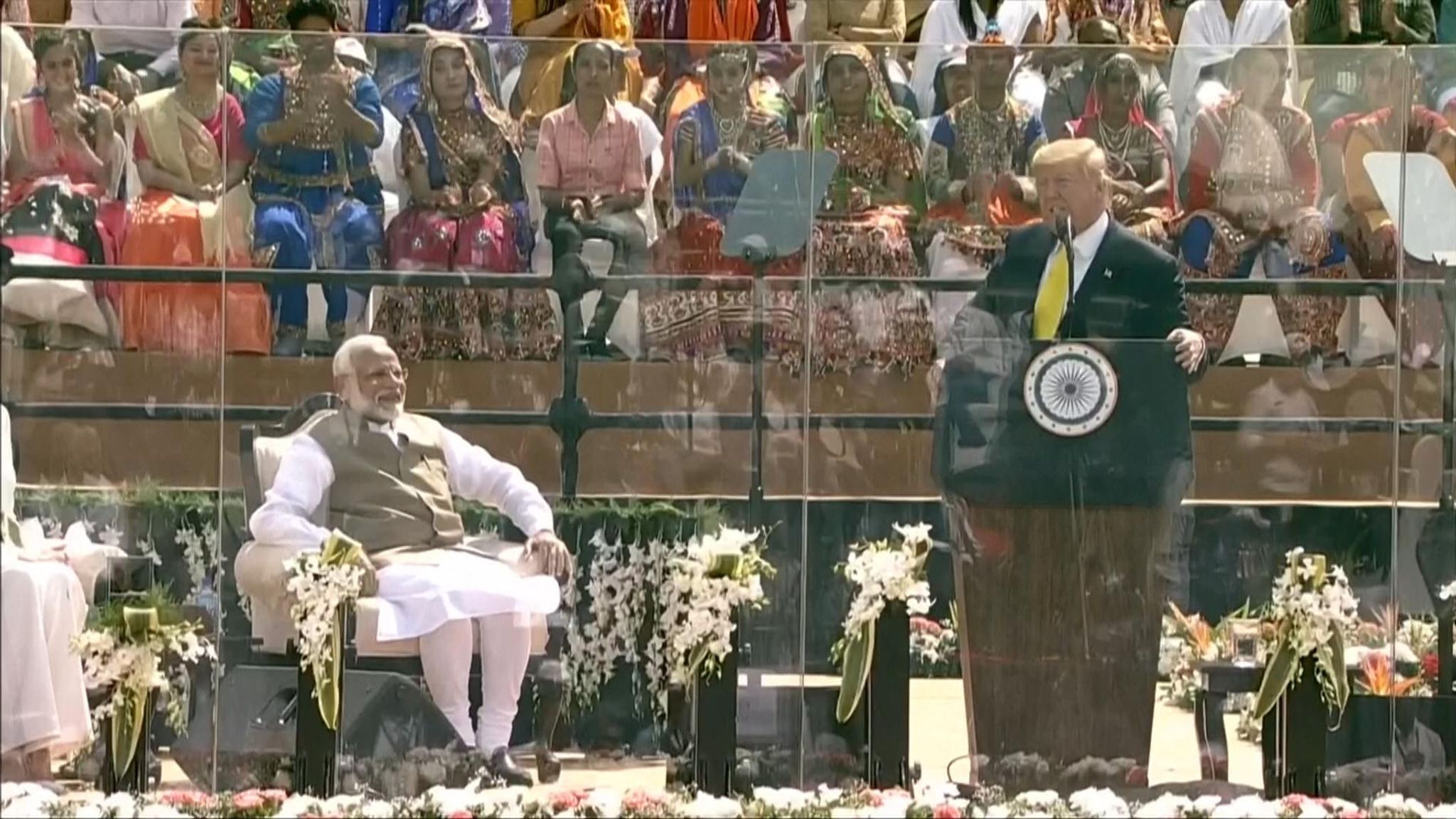 Donald Trump visits Taj Mahal after pleasing India with tough talk on ...