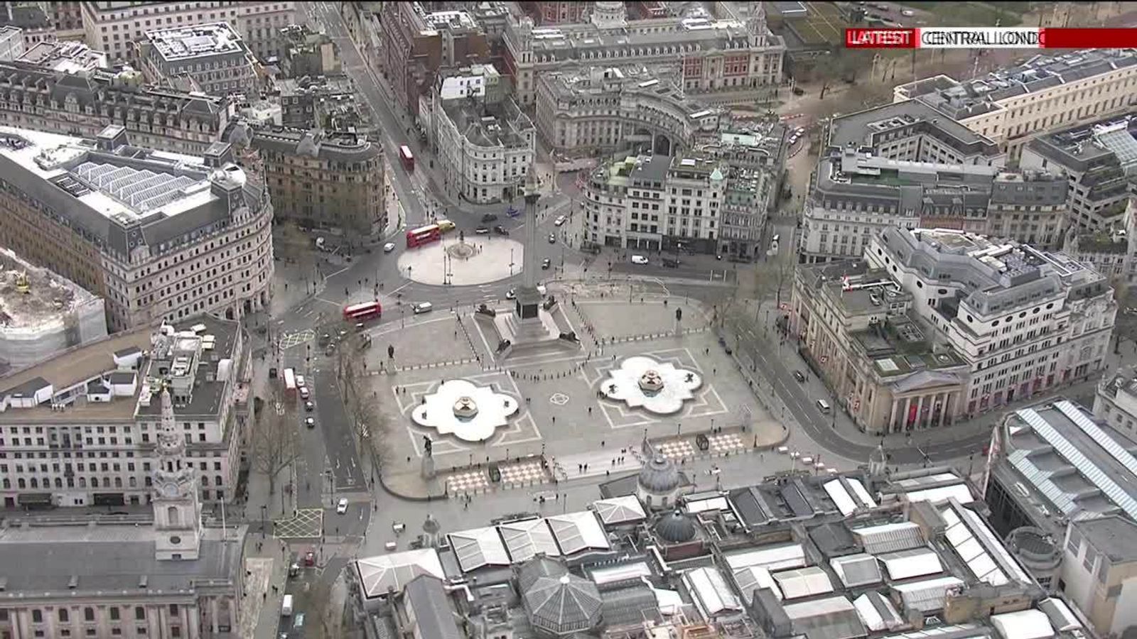 Coronavirus: Central London deserted | UK News | Sky News