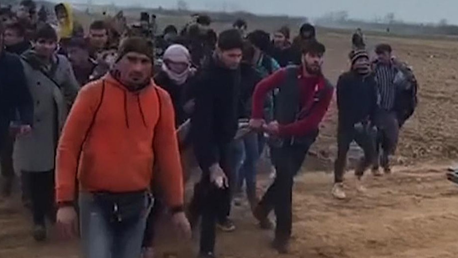 Chaos as migrants 'shot' at Turkey-Greece border | World News | Sky News