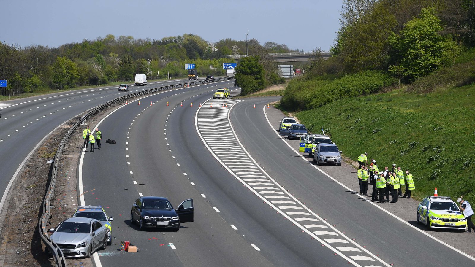 M11 Closed And Man Arrested After Police Chase Crash UK News Sky News m11-closed-and-man-arrested-after-police-chase-crash-uk-news-sky-news