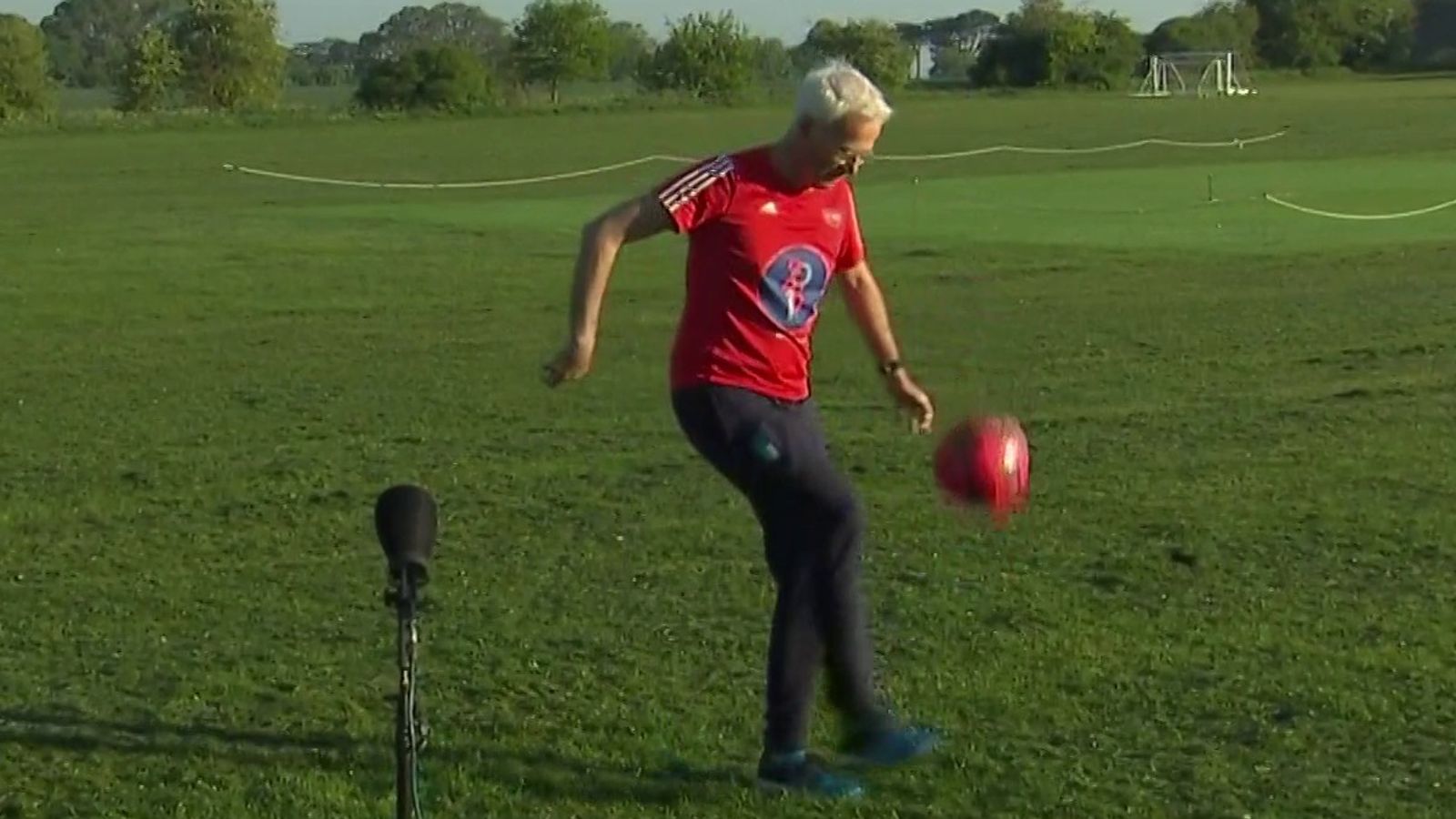 Sky correspondent's 26 keepy-uppies for cancer charity | UK News | Sky News