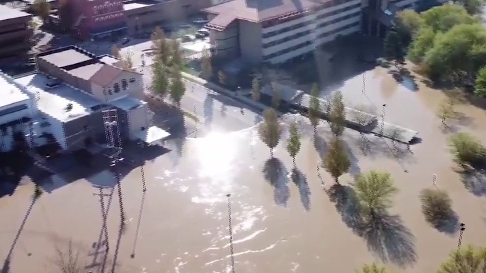 Scale of Michigan floods seen from above | US News | Sky News