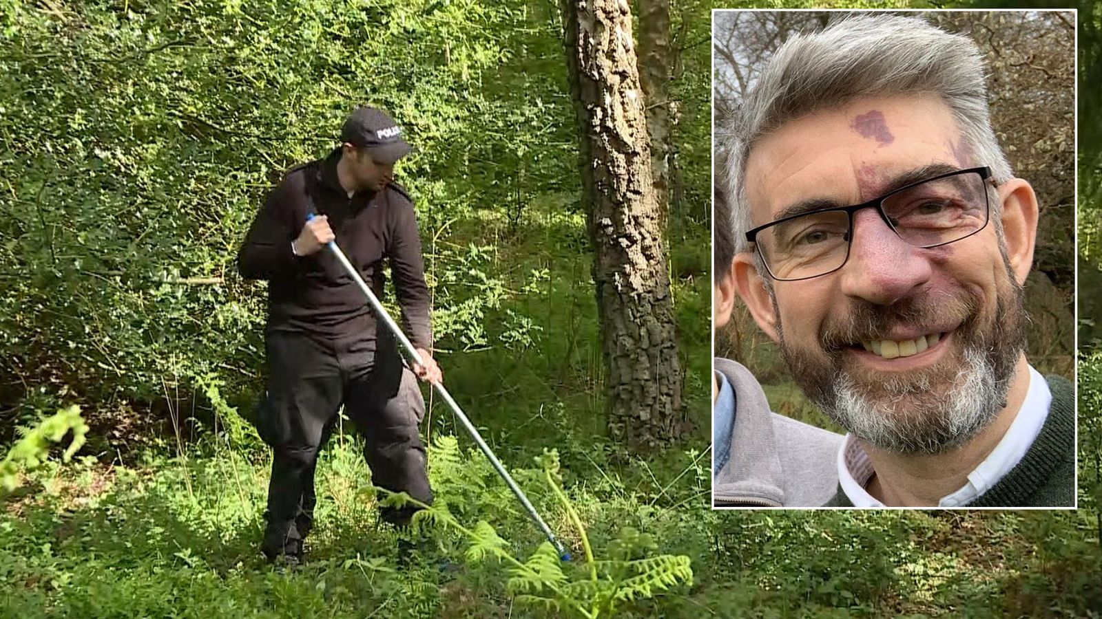 Richard Morris: Specialist police officers search dense forest for ...