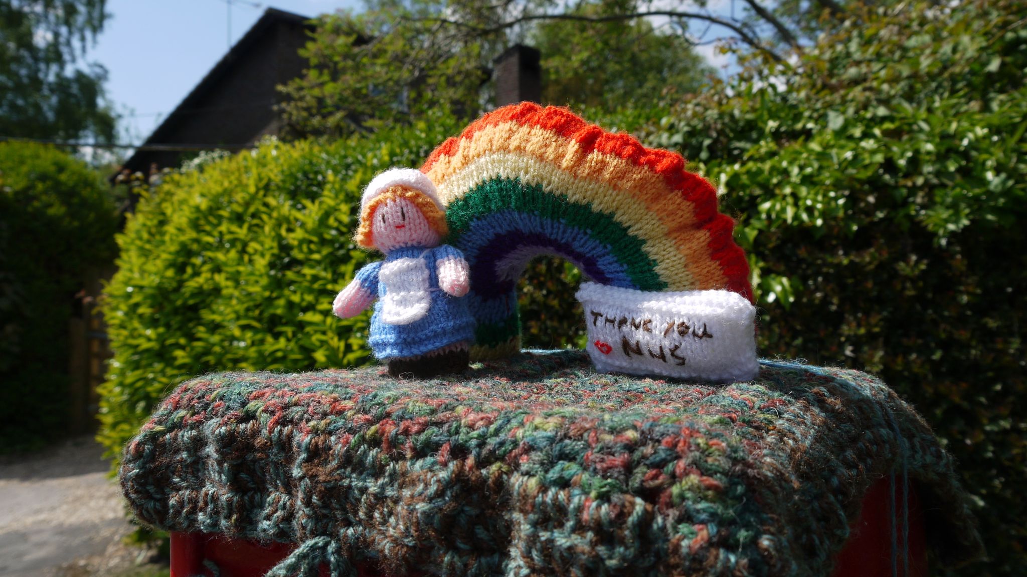 'We've got our very own Banksy': Mystery knitter pays tribute to key ...