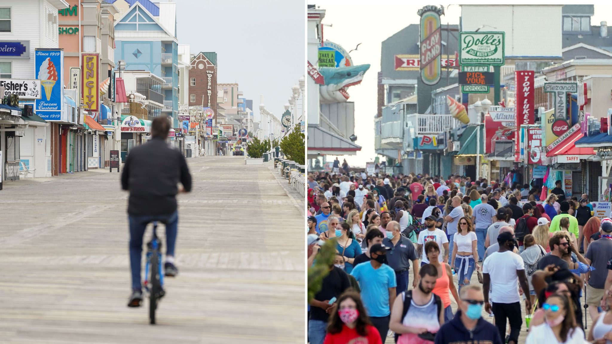 Coronavirus: Striking photos show ghost towns and cities returning to ...