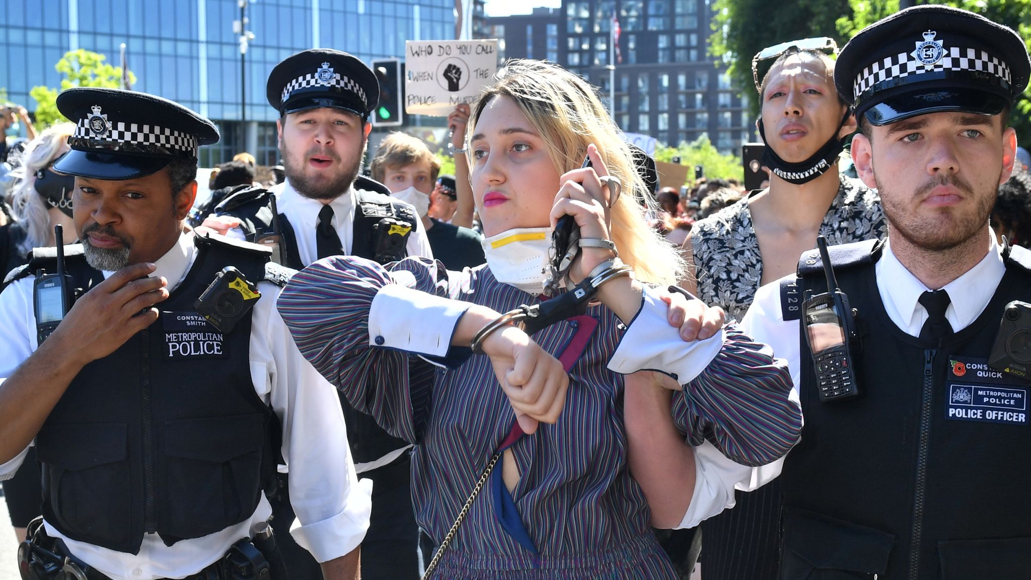 'Racism is real virus': Protesters ignore COVID risk as 23 held in ...