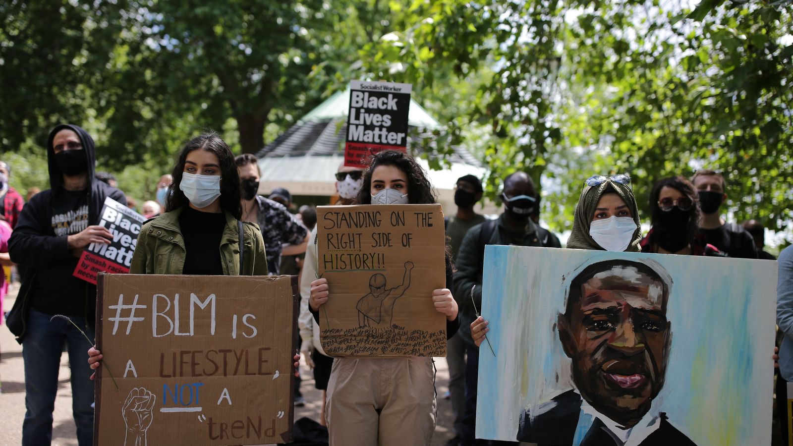 Thousands of protesters gather in central London despite police ...