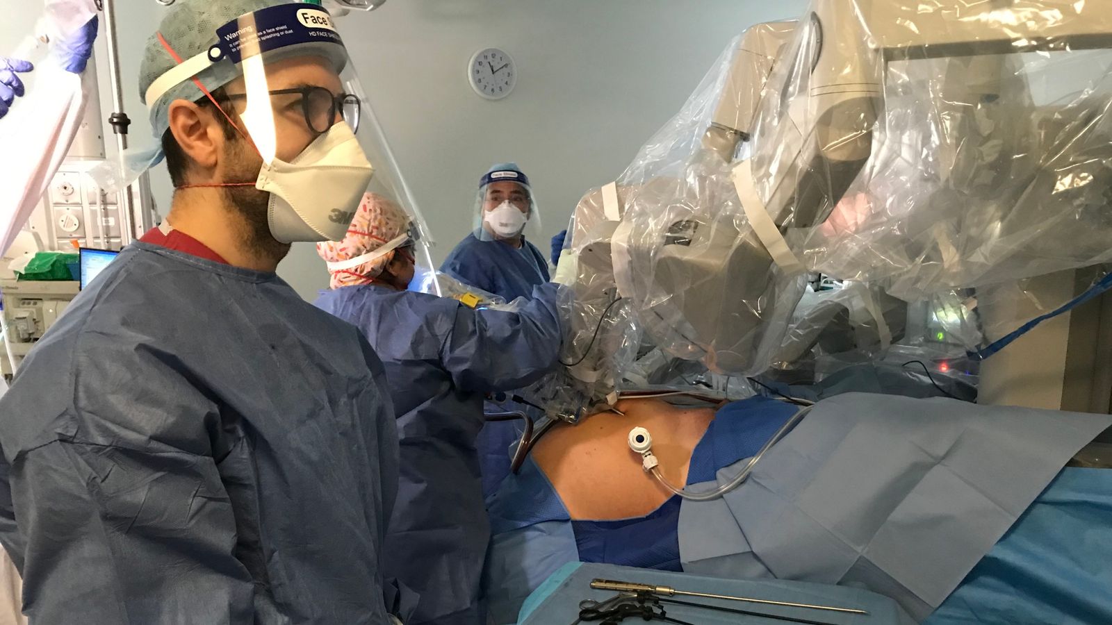 Coronavirus: Surgeons wear full PPE in six-hour cancer operations ...