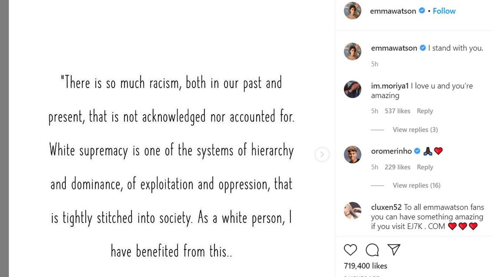 George Floyd death: Harry Potter star Emma Watson responds to her # ...