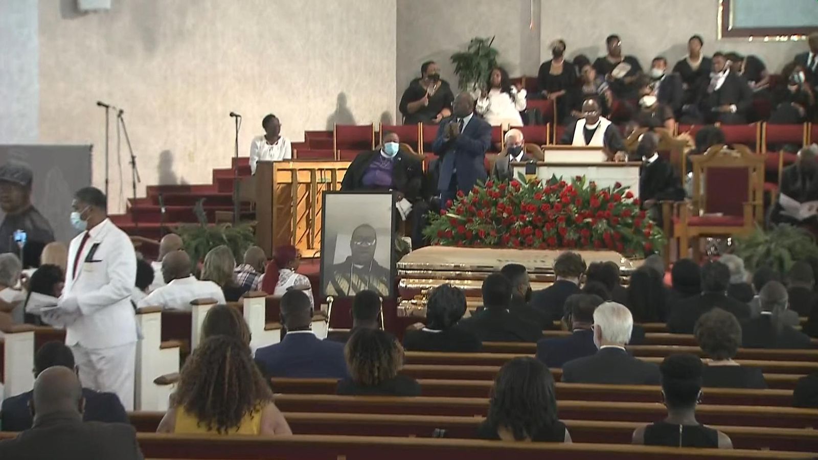 George Floyd death: Hundreds attend memorial | US News | Sky News