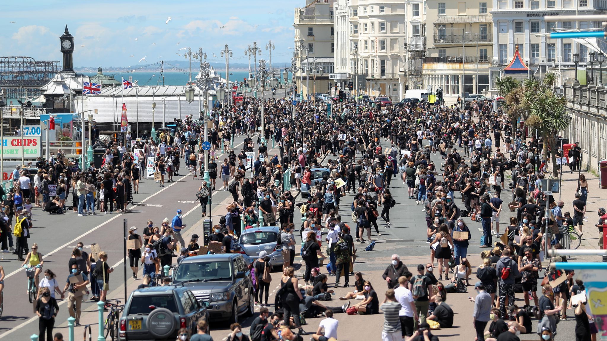 Boris Johnson condemns violence as 113 arrested at protests | UK News ...