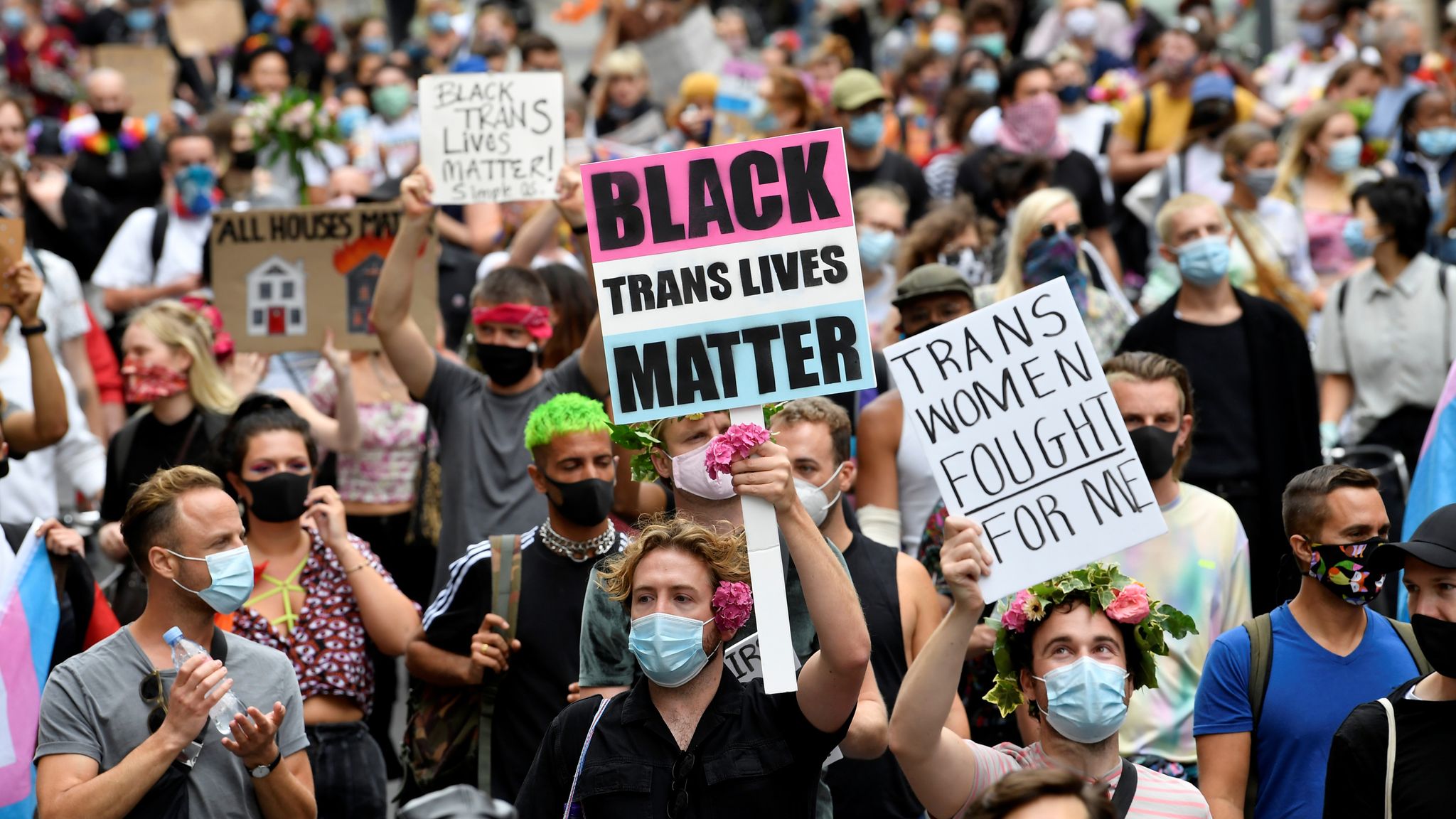 Black Trans Lives Matter: Thousands of activists march through London ...
