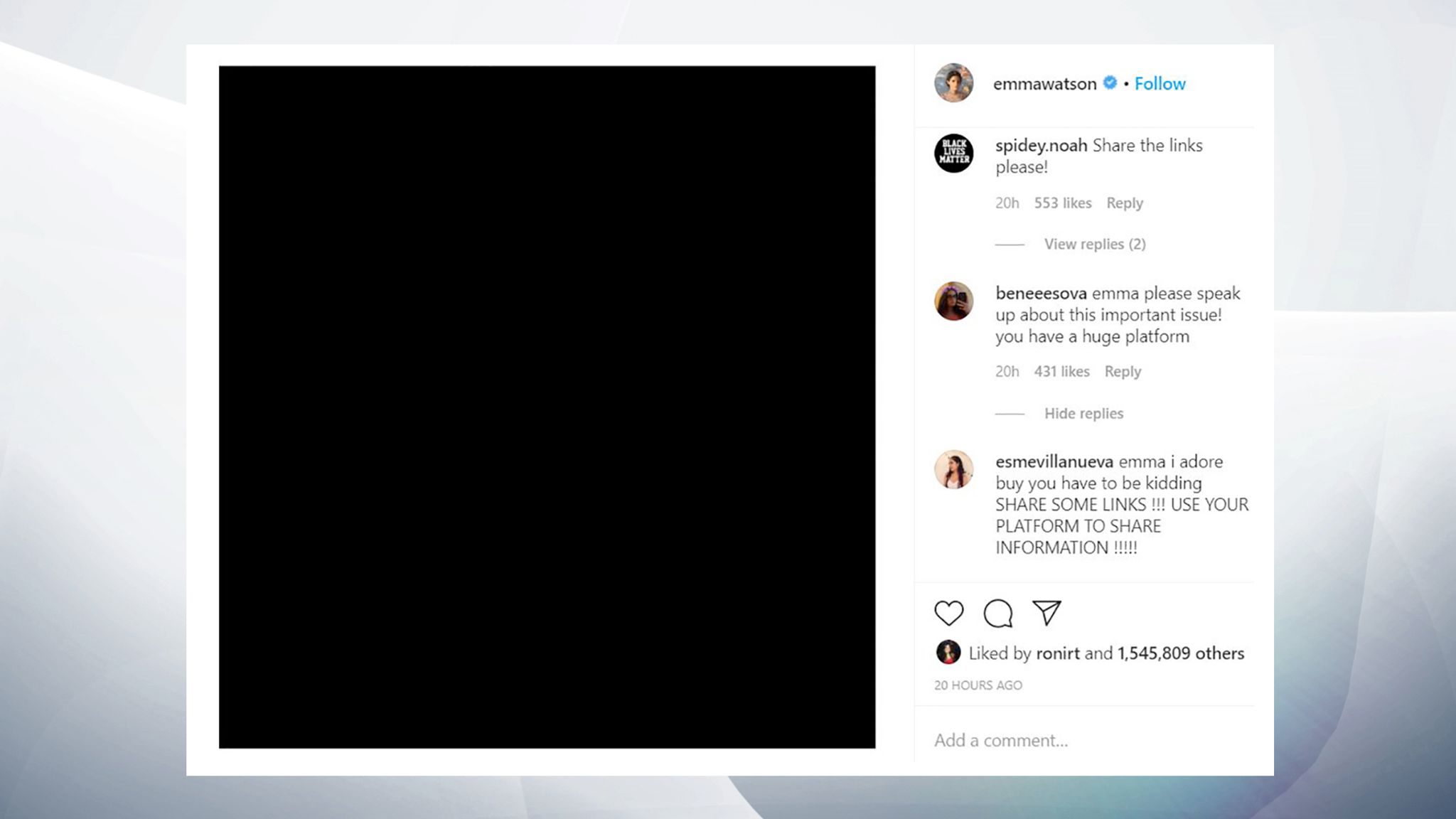 George Floyd death: Harry Potter star Emma Watson responds to her # ...
