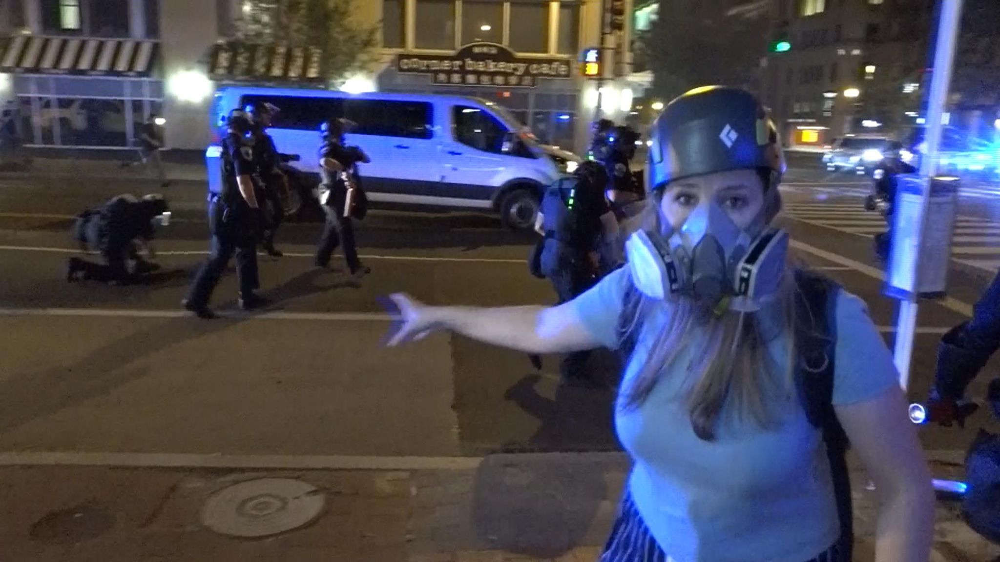 George Floyd death: Protesters hit with 'smoke cannisters' to clear ...