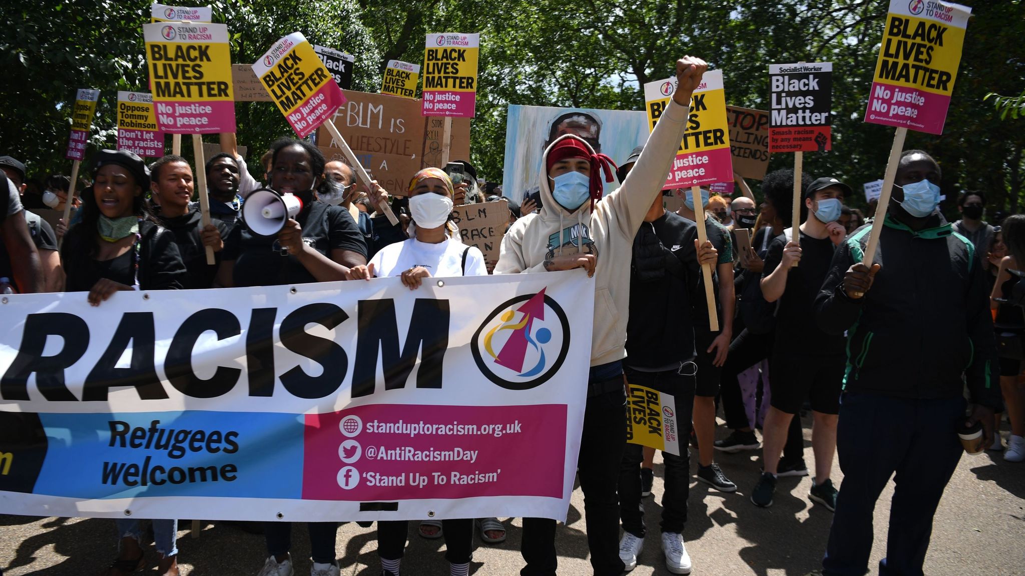 Thousands of protesters gather in central London despite police ...