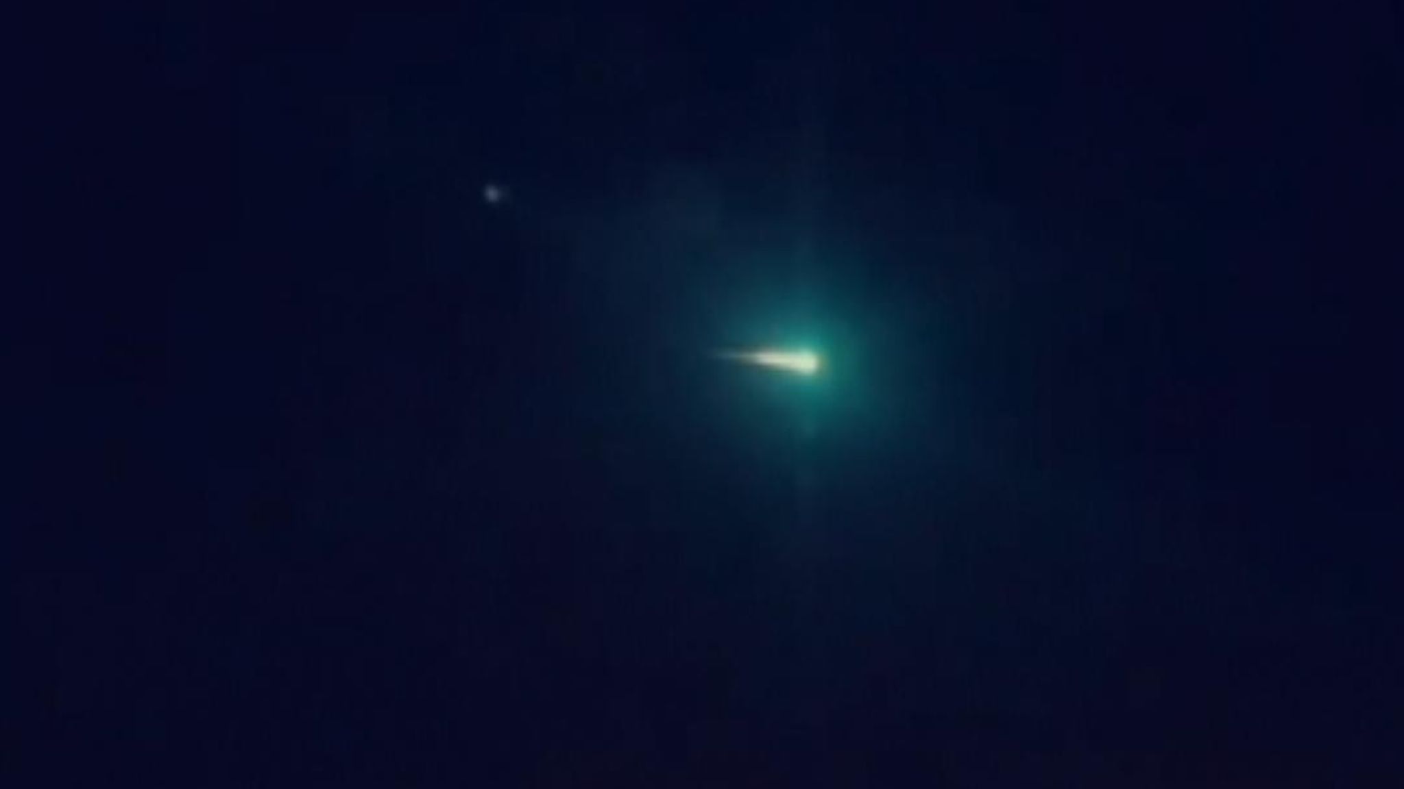 Green Fireball In Sky