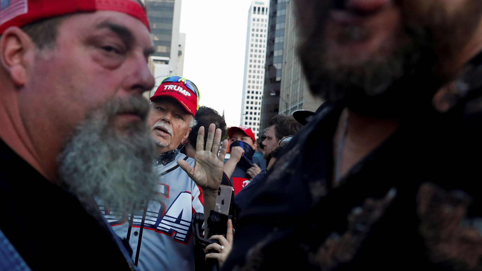 Scenes outside Trump rally show critical state of US democracy | US ...