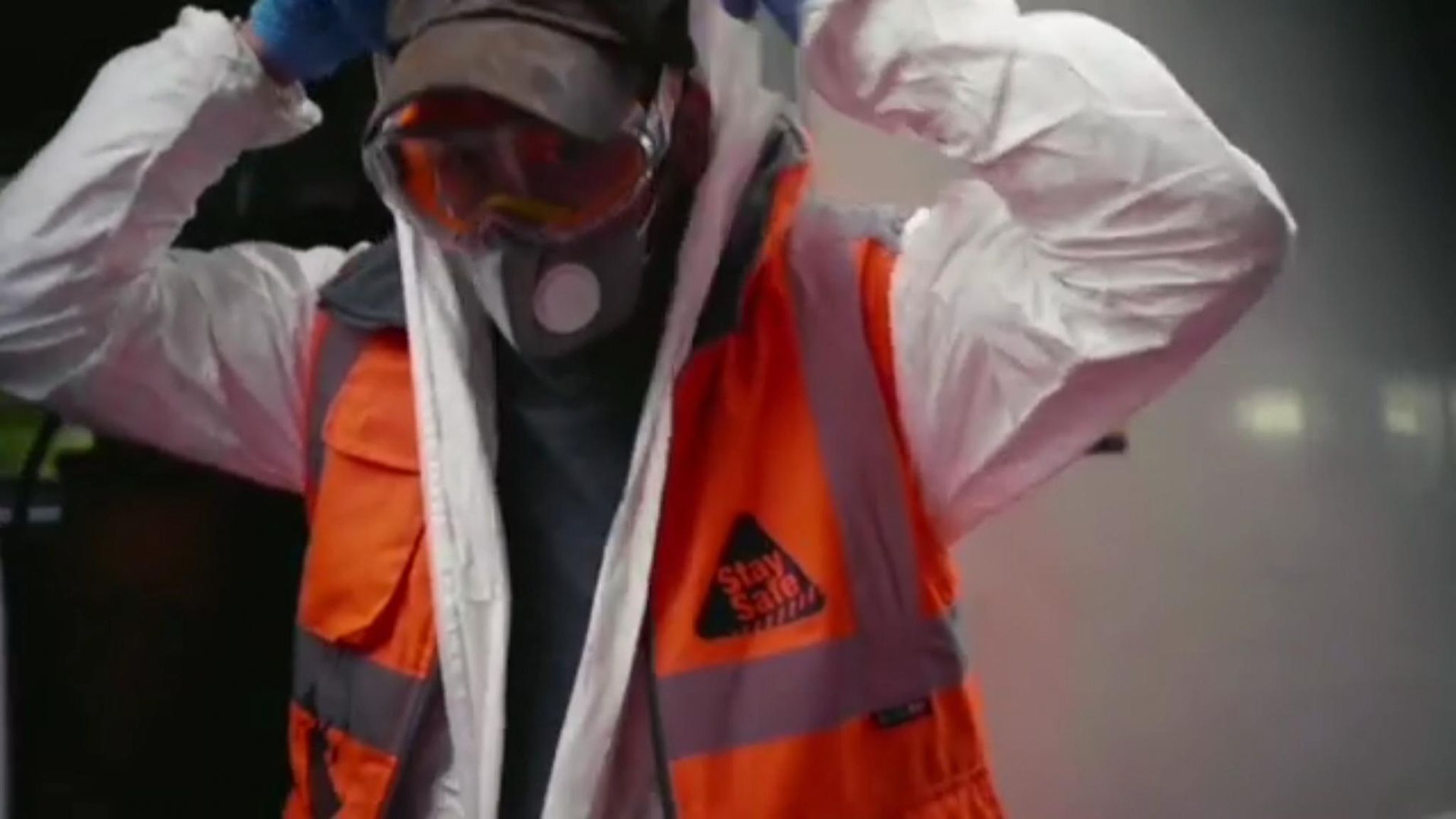 Coronavirus: Cleaners who removed Banksy's face mask Tube graffiti 'did ...