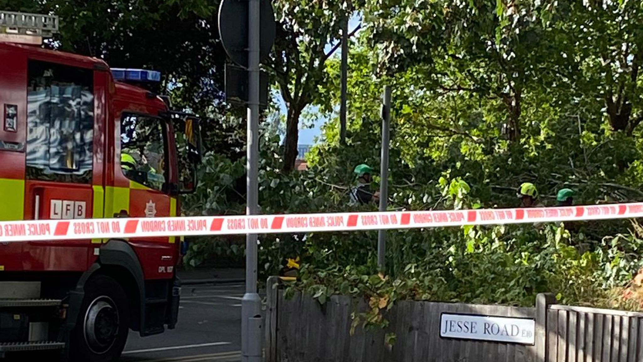 'Gruesome' injury as tree collapses on three people in east London | UK ...