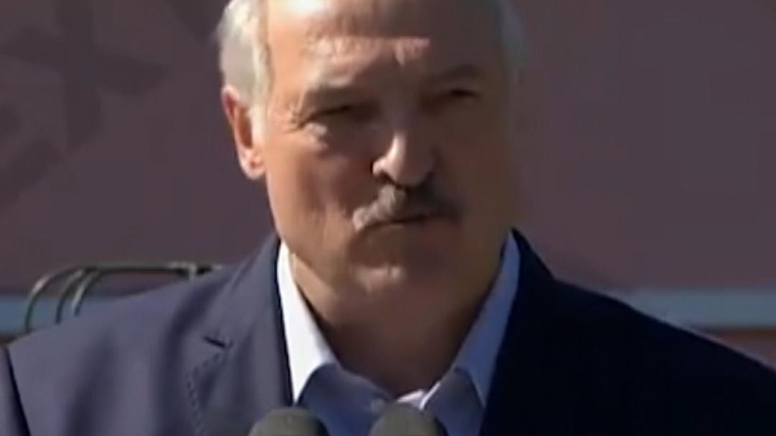 'Go away!': Lukashenko shouted down mid-speech | World News | Sky News