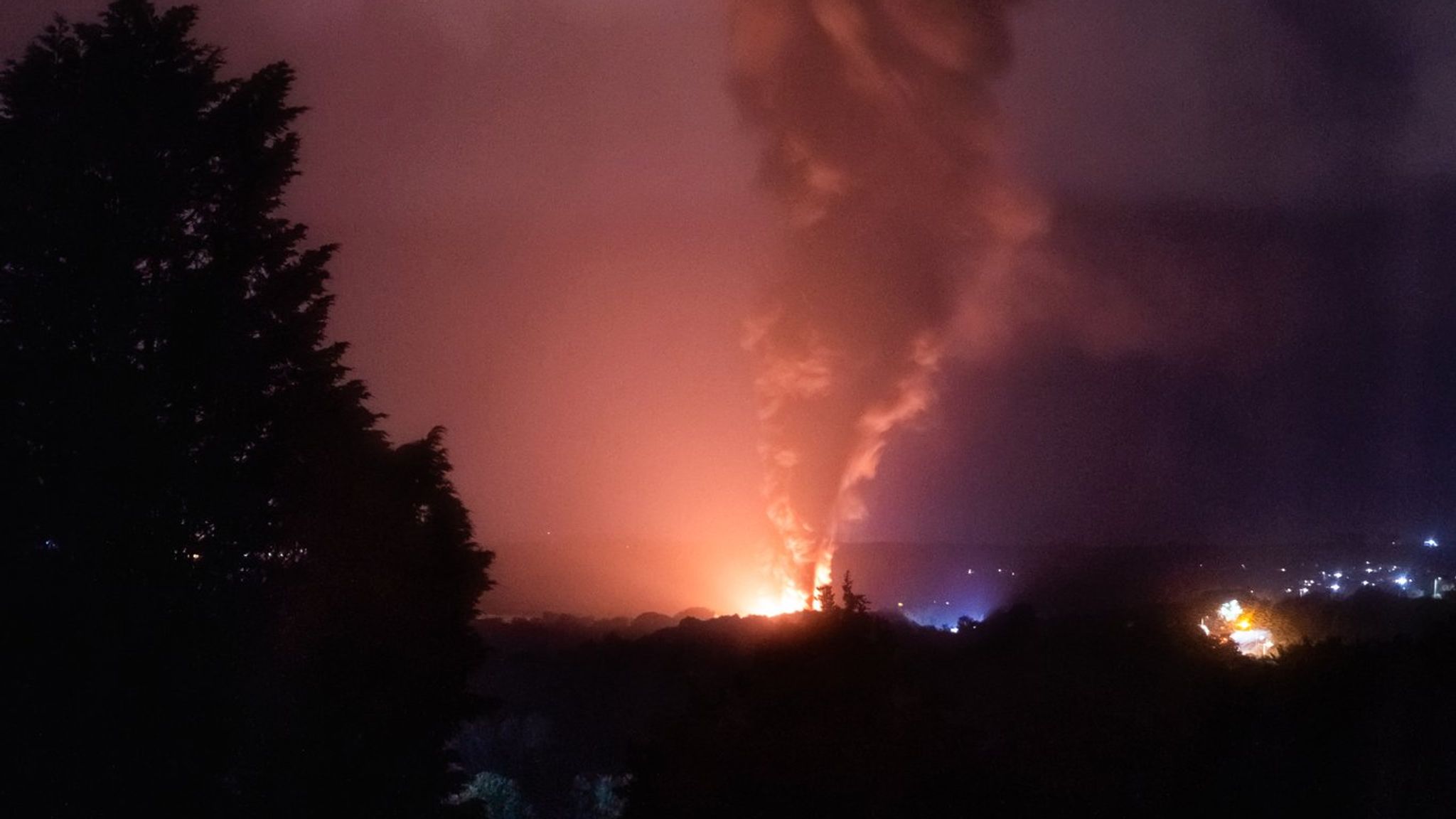 Homes evacuated after 'large diesel train' catches fire near Llanelli ...