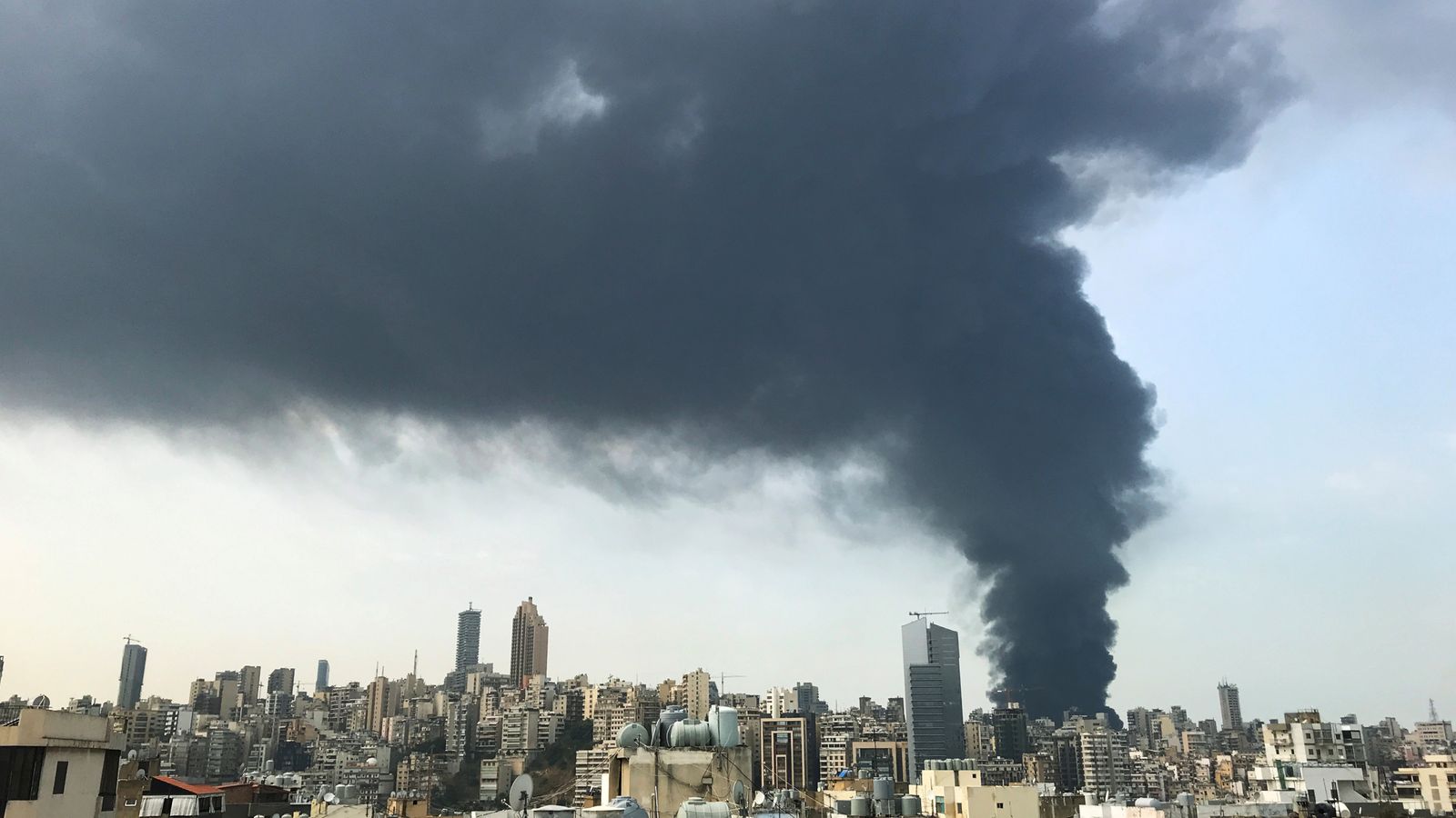 Beirut: Huge fire erupts in city's port one month after deadly ...