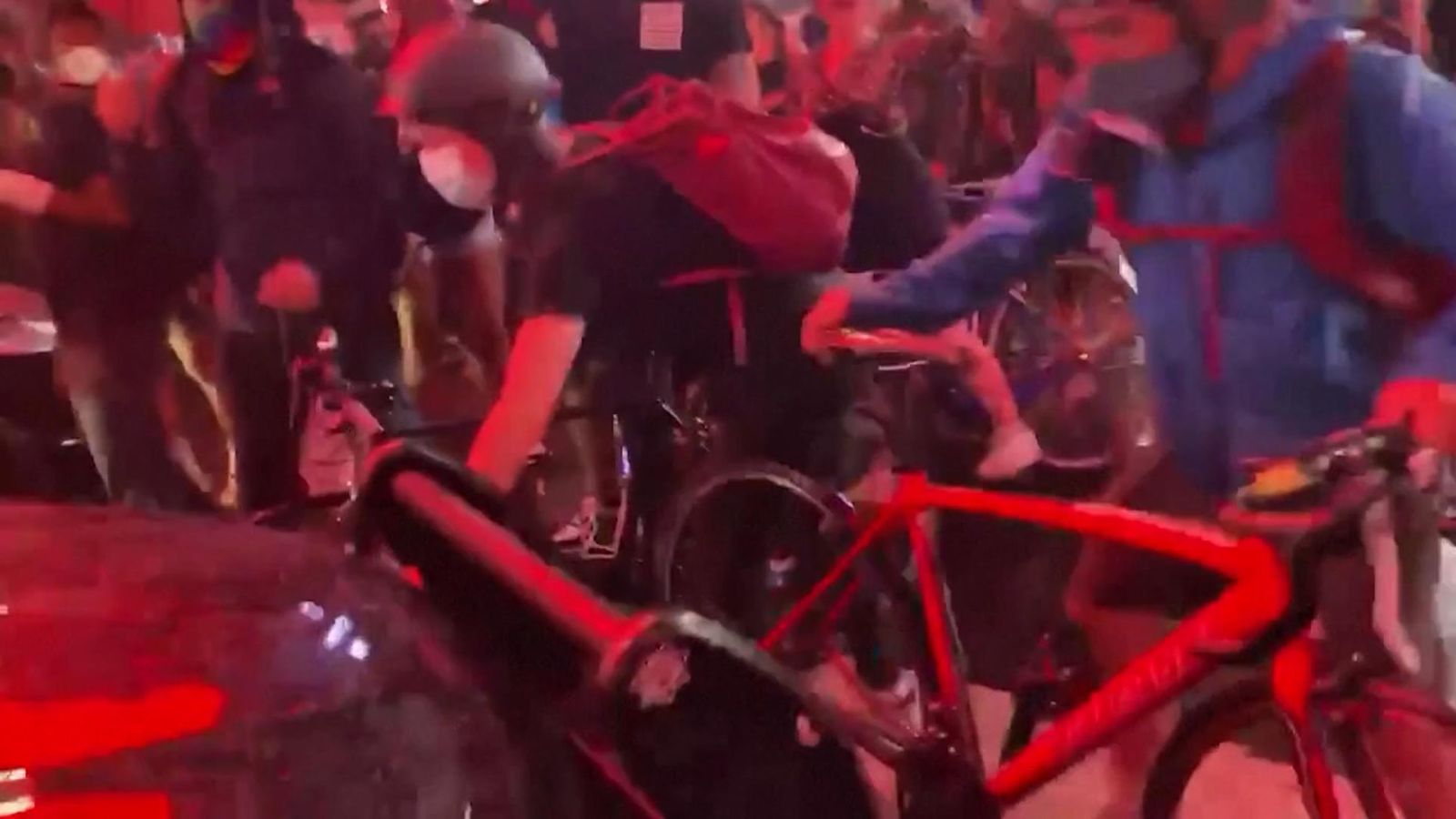 Car driven through crowd of BLM protesters | US News | Sky News