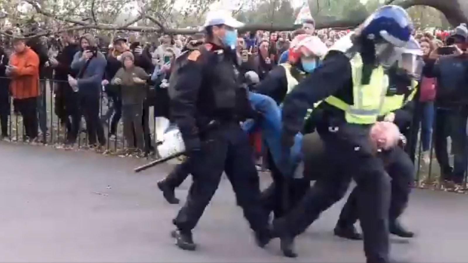Coronavirus: London anti-lockdown protests see 16 arrests as police ...