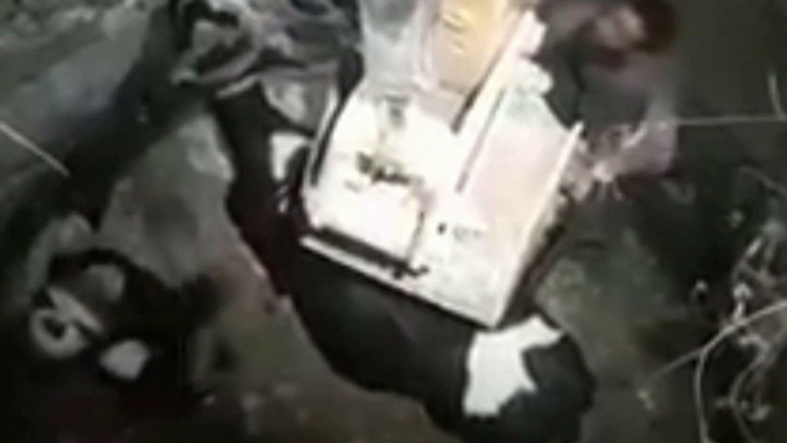 This is the moment rescuers save trapped cow | World News | Sky News