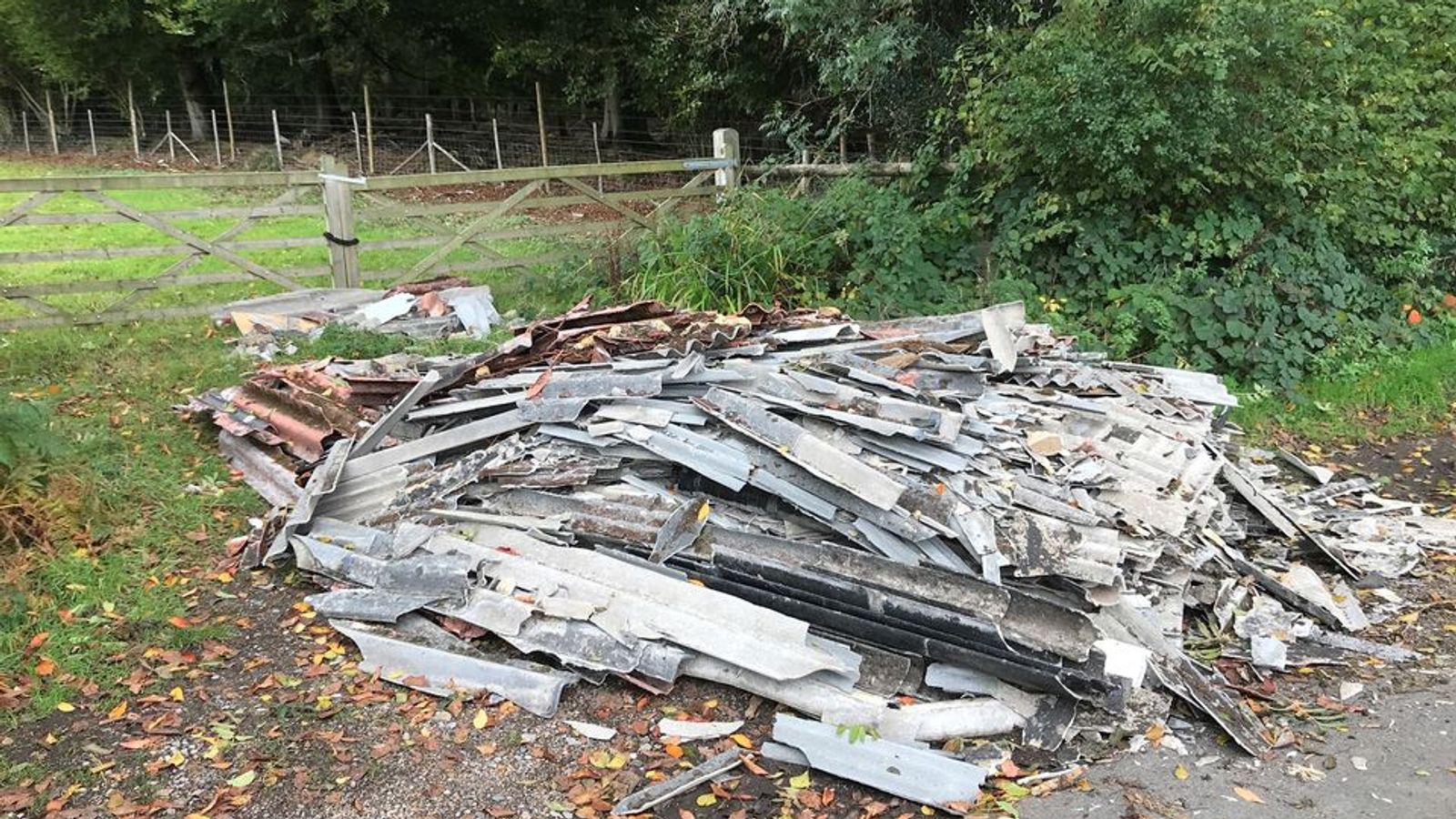Six tonnes of asbestos waste dumped on country lane in East Sussex | UK ...